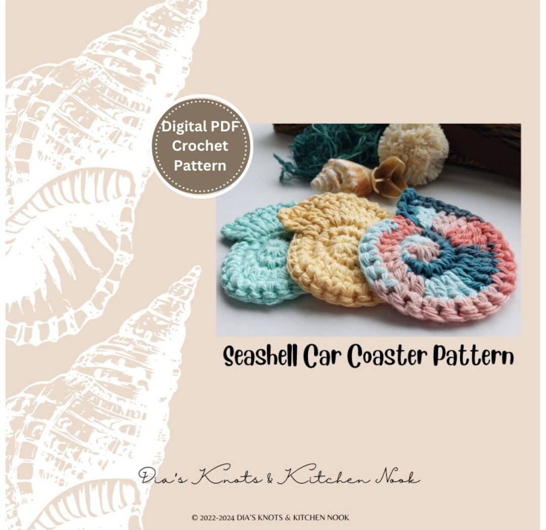 Crochet Pattern, Crochet Seashell, DIY Crochet Seashell Pattern ...