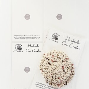 Printable Car Coaster Label Fro Packaging, Handmade Digital Tags ...