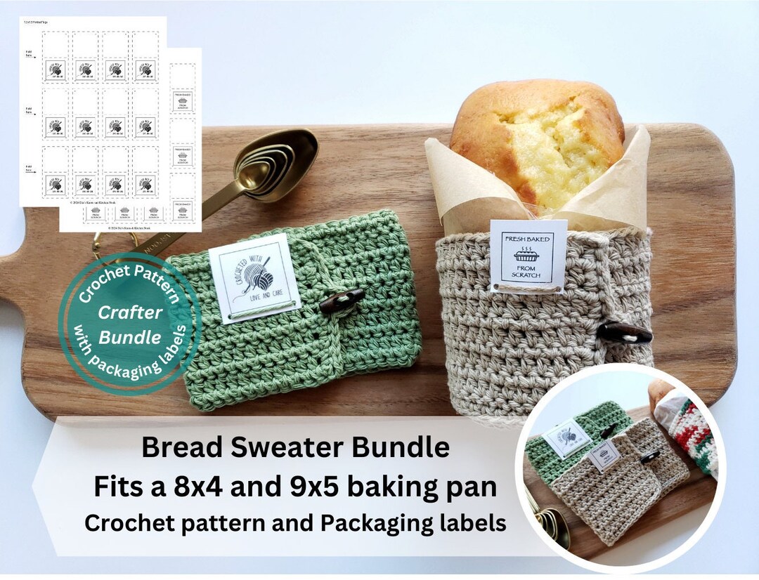 Crochet Pattern Bundle, Crochet Bread Sweater, Crochet Sweater, Ribbing ...