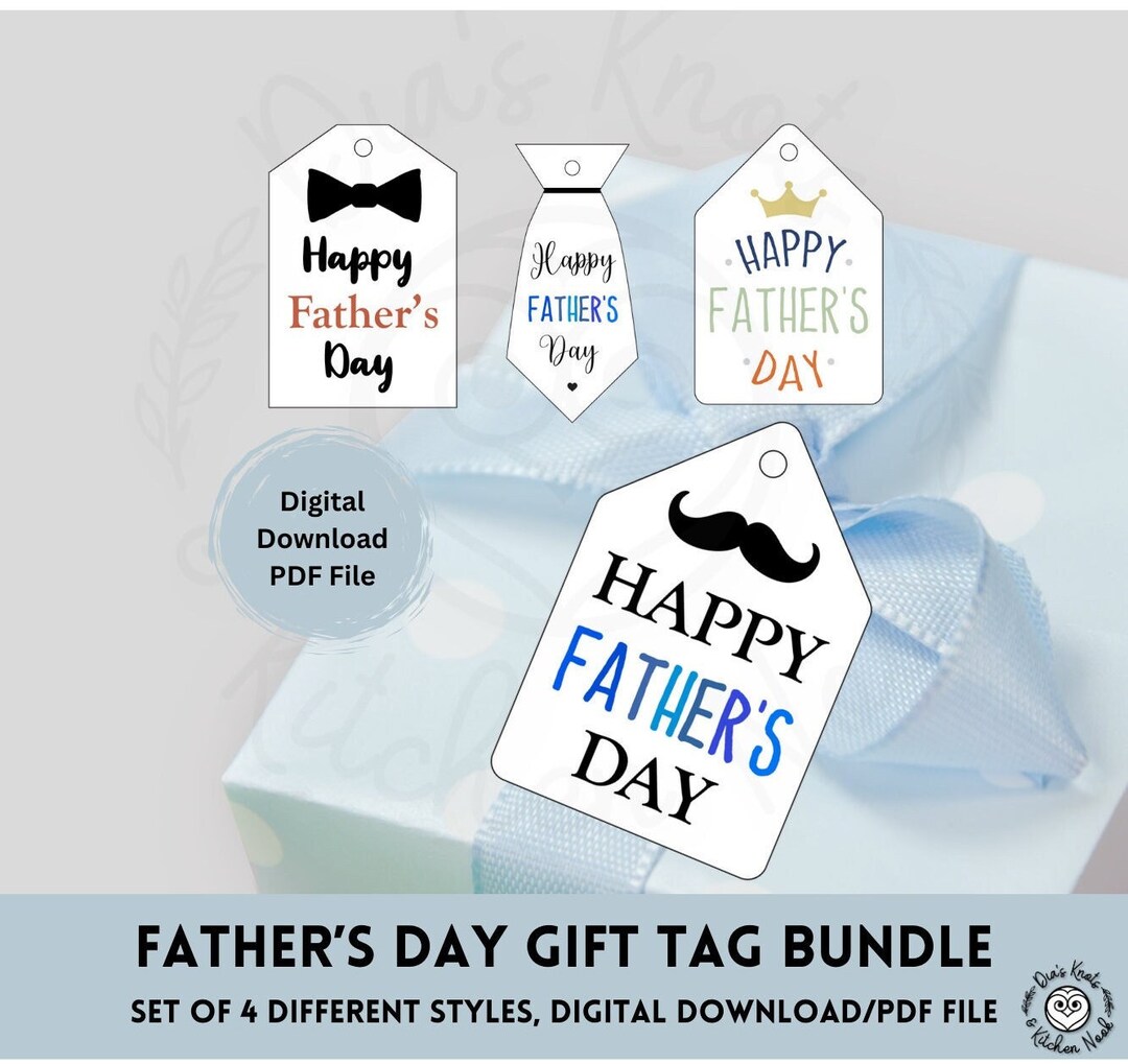 Happy Father's Day Gift Tags Fathers Day Tags Dad Gift Ideas Favor Tags ...
