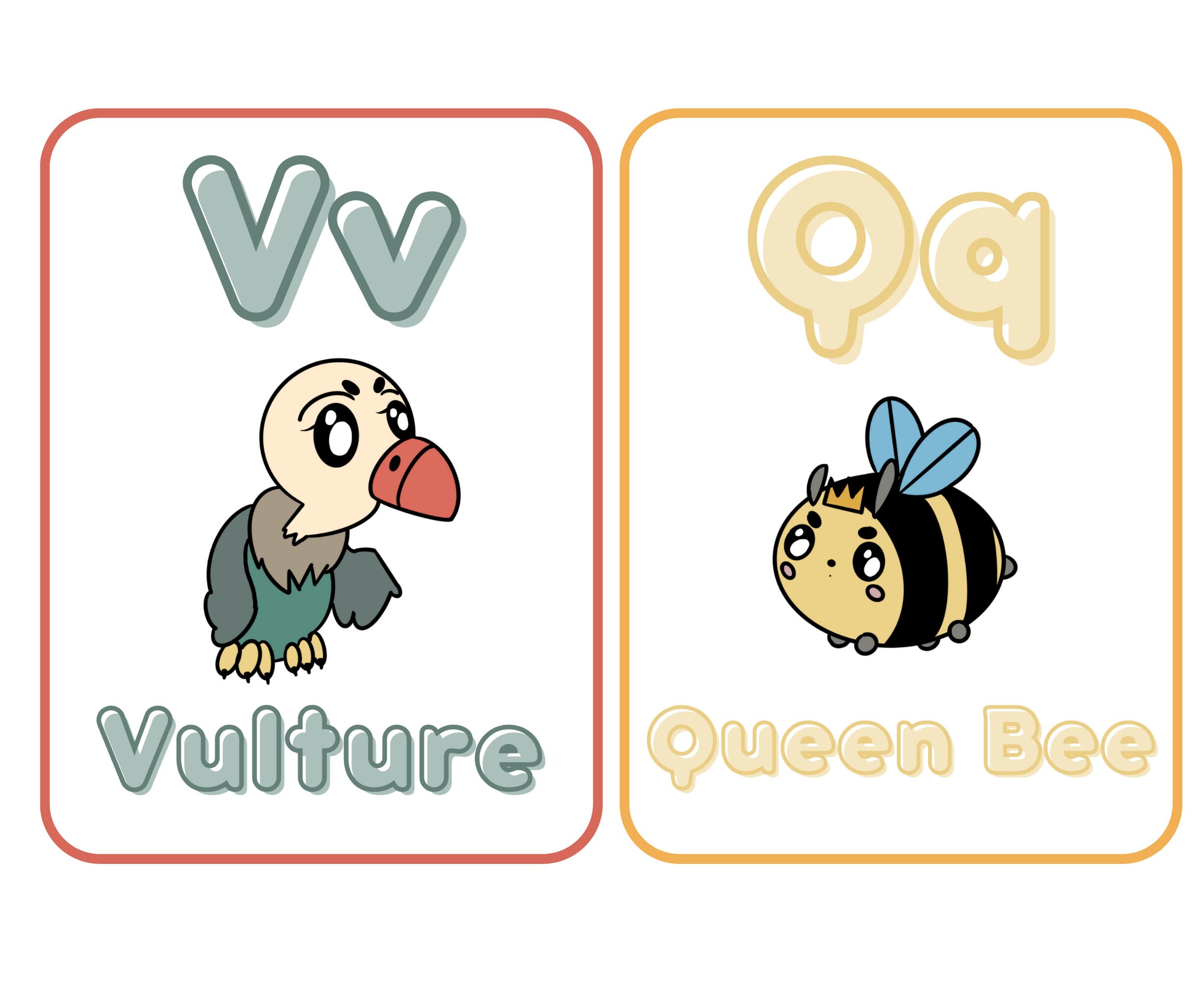 Alphabet Flashcards A-Z Digital Download, Animal Flashcards ...