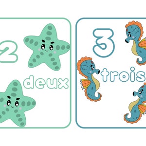 French Number Flashcards (1-10), Printable Digital PDF, Educational ...