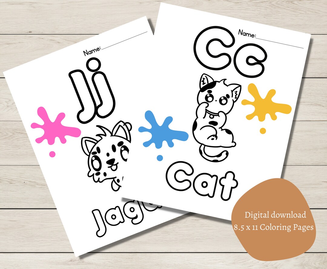 26 Printable Alphabet Coloring Pages | Worksheets for Kids | Preschool ...
