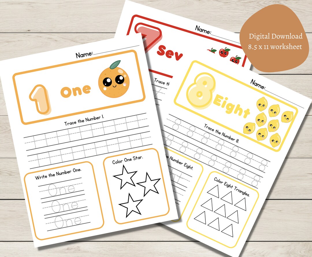 Fruit Preschool Pre-k + Kindergarten Learning Bundle | 10 Pages (1-10 ...