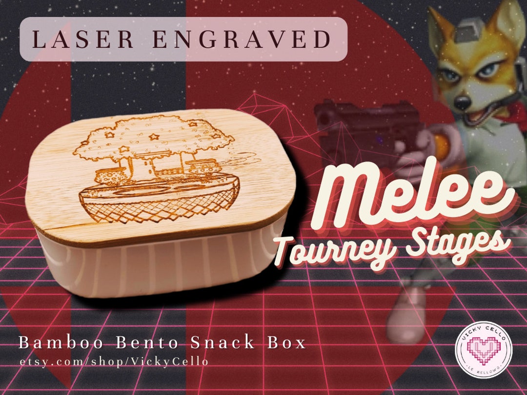 DREAM LAND Melee Tournament Stages Bamboo Bento Snack Box - Etsy