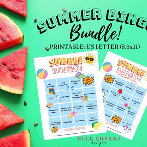 Summer Bucket List! BINGO ACTIVITY BUNDLE! Instant Download, Summer ...