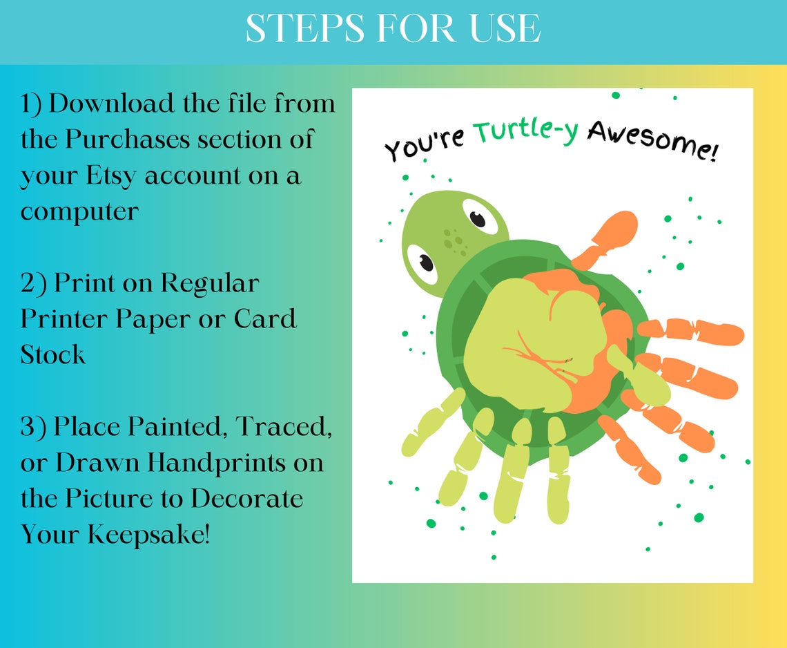 Sea Animal Handprint Crafts! Kid Activities, Instant Download, Gift ...