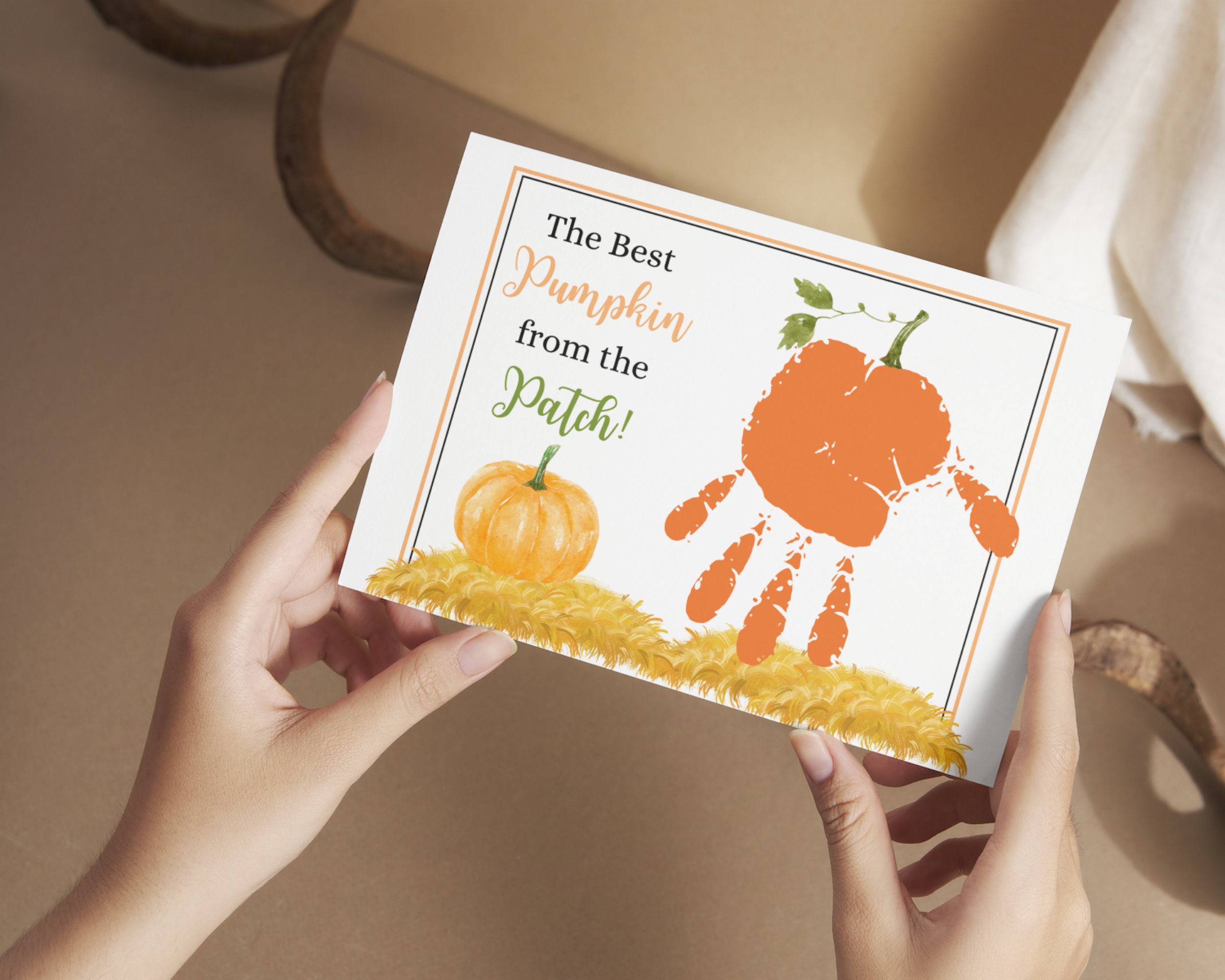The BEST PUMPKIN From the Patch Handprint Craft! Baby & Kids Keepsake ...