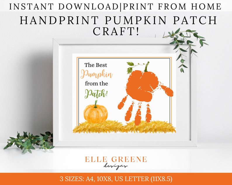 The BEST PUMPKIN From the Patch Handprint Craft! Baby & Kids Keepsake ...