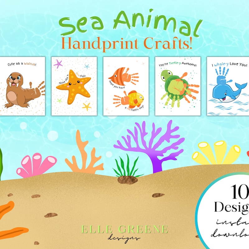 Sea Animal Handprint - Etsy