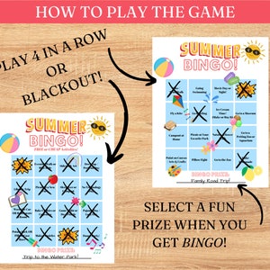 Summer Bucket List! BINGO ACTIVITY BUNDLE! Instant Download, Summer ...