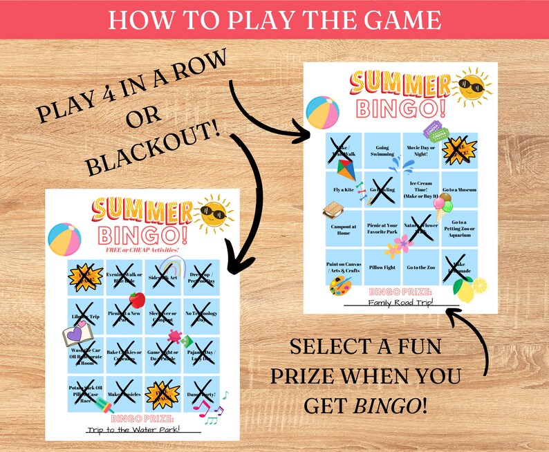 Summer Bucket List! BINGO ACTIVITY BUNDLE! Instant Download, Summer ...