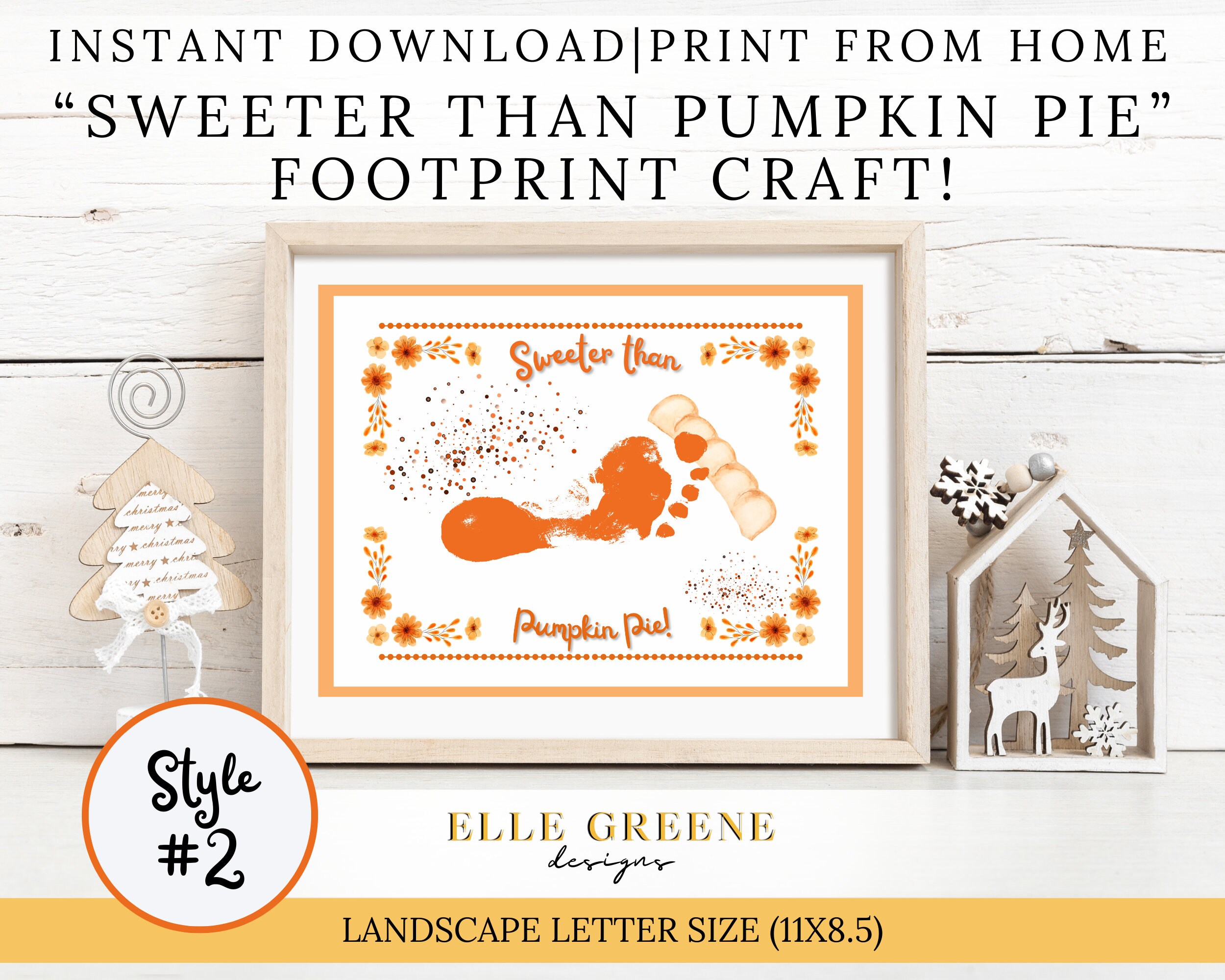 Pumpkin Pie Footprint Craft! (STYLE 2) Thanksgiving Craft, Daycare ...