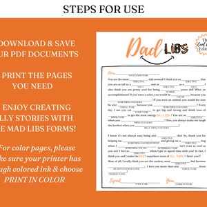 Dad Libs Father's Day Gift! BUNDLE! TWO Different Dad Libs Stories ...