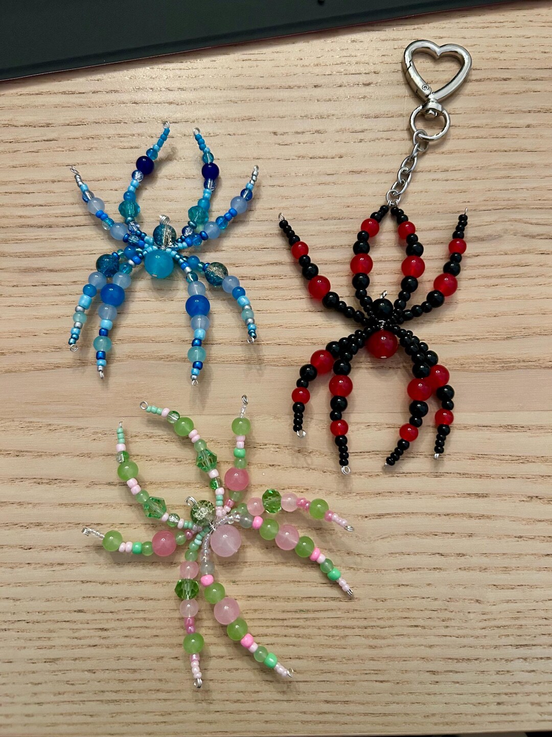 Beaded Spiders | Charms | Ornament | Keychains - Etsy