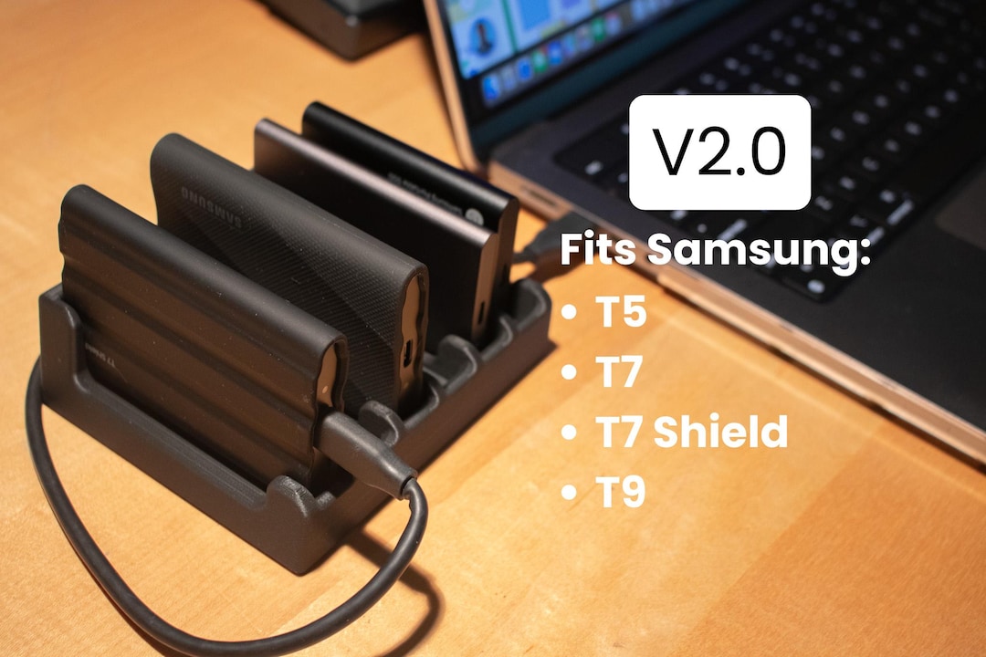 Samsung SSD Holder Organizer: T5, T7, T7 Shield, T9 Solid State Drive ...