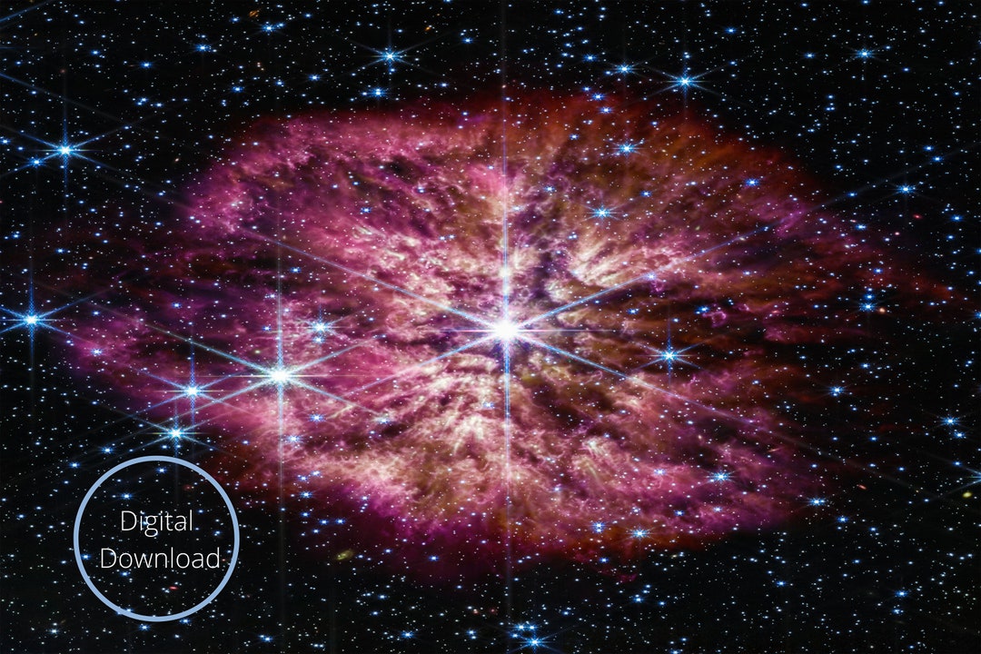 James Webb Image of Star WR124 Poster Ready Instant Digital Download ...