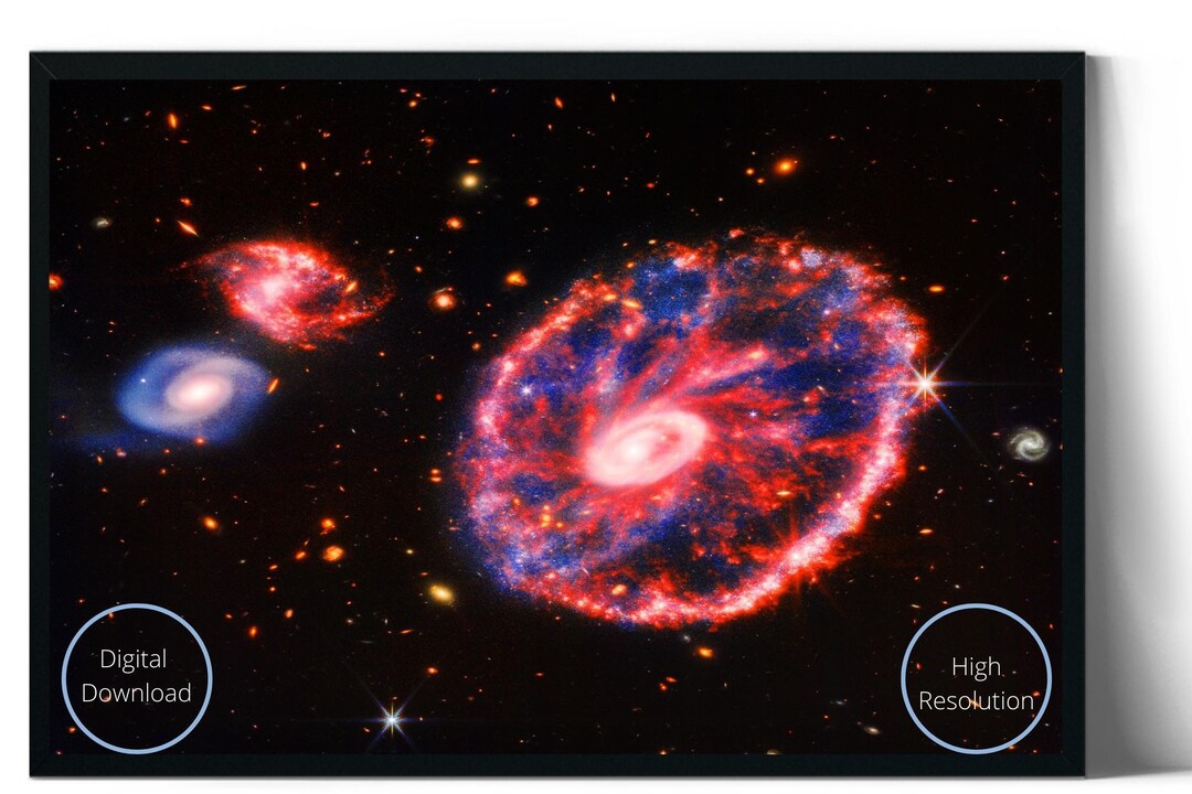 James Webb Cartwheel Galaxy Poster Ready Instant Digital Download ...
