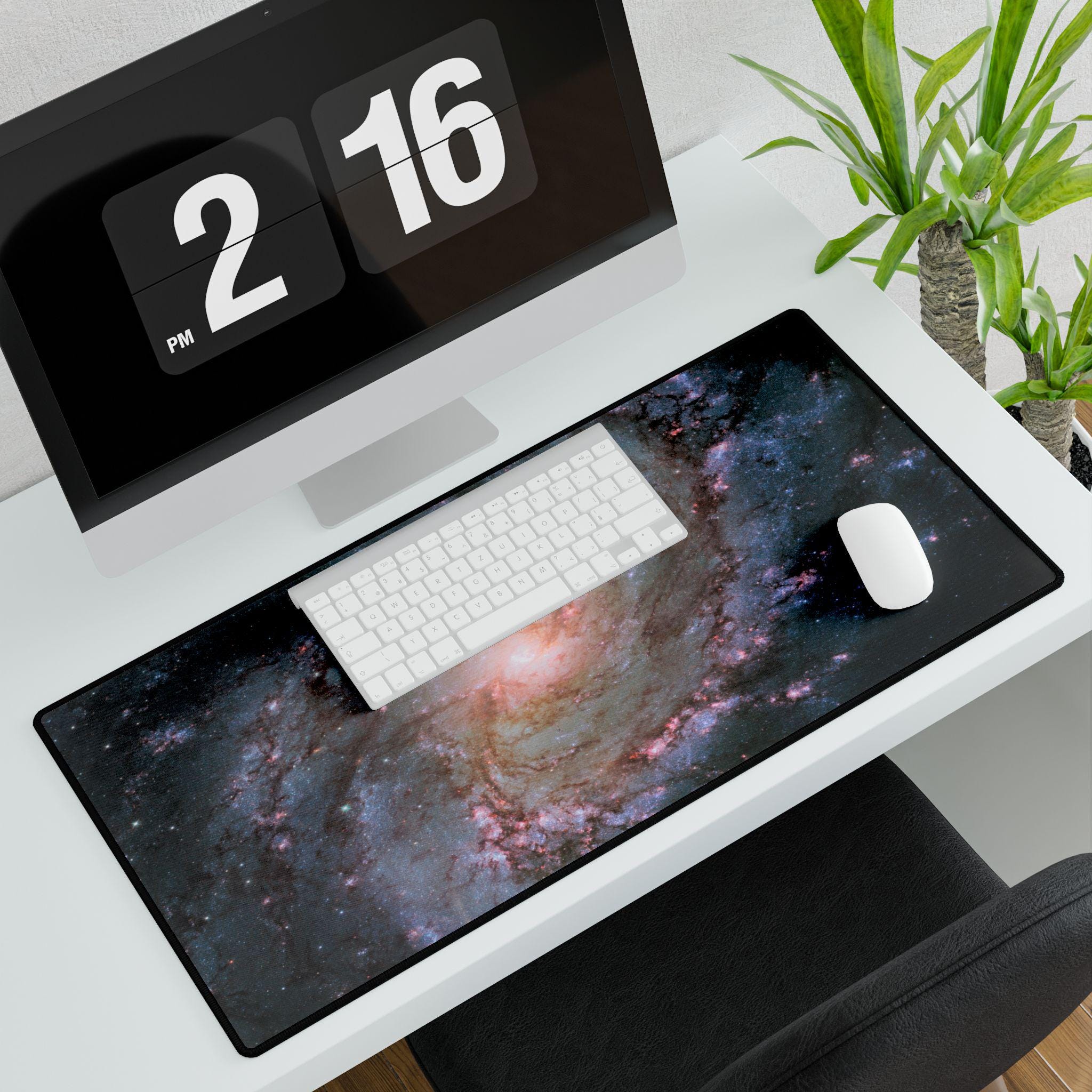 Desk Computer Mat - 3 Sizes With Spiral Galaxy Messier83 Design, Work ...