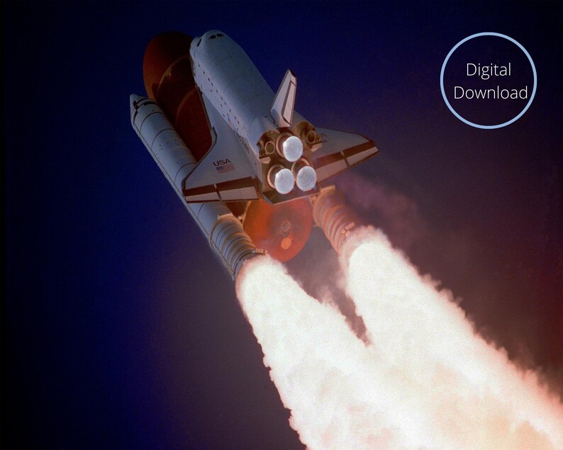 NASA Space Shuttle Launch Instant Digital Download Printable Wall Decor ...