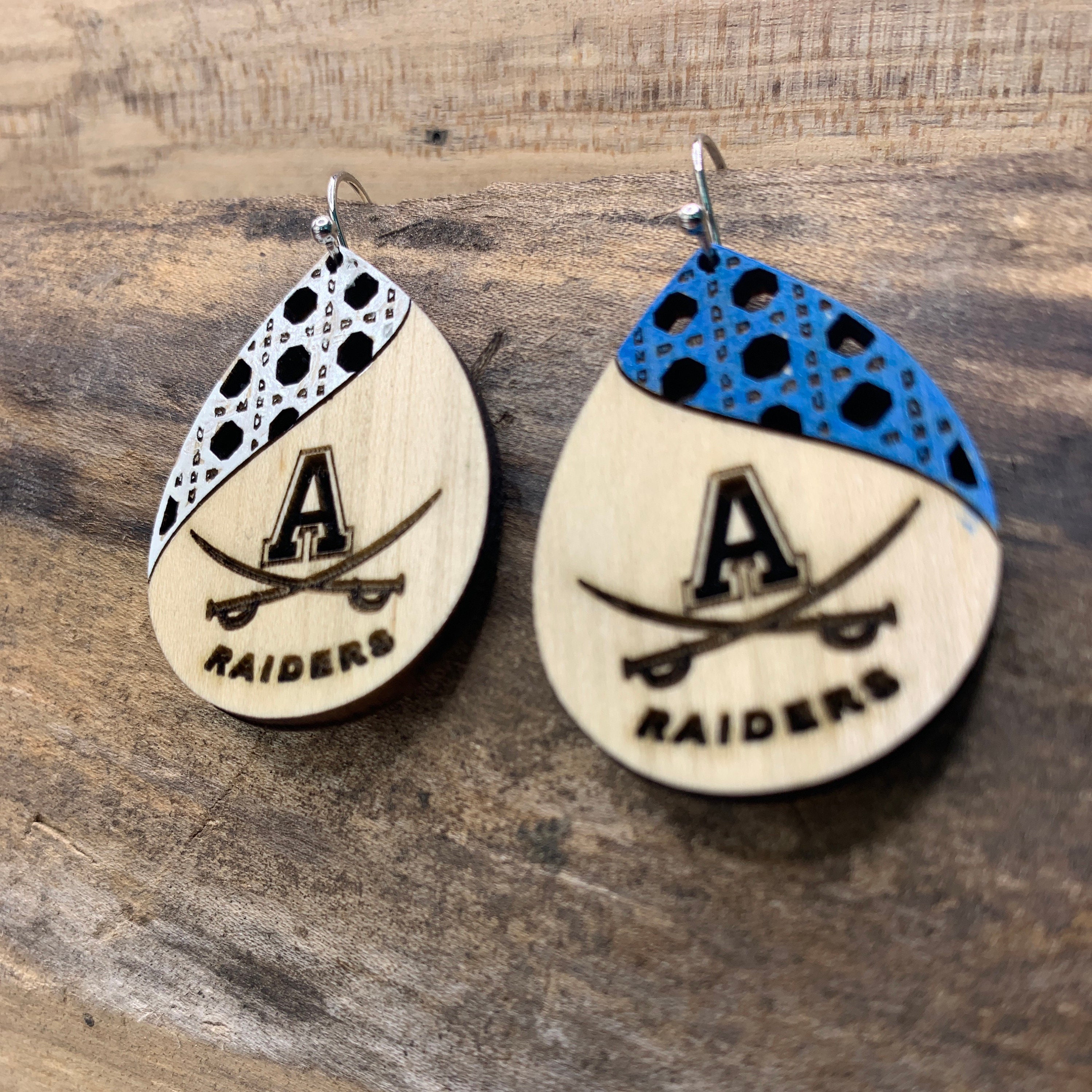 School Spirit Earring SVG |team Mascot | Laser File (add Your Own Logo ...