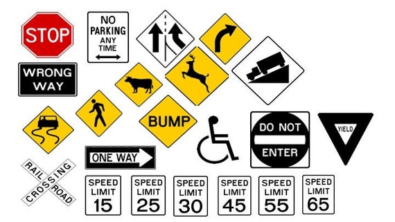 Road Sign Bundle | Etsy