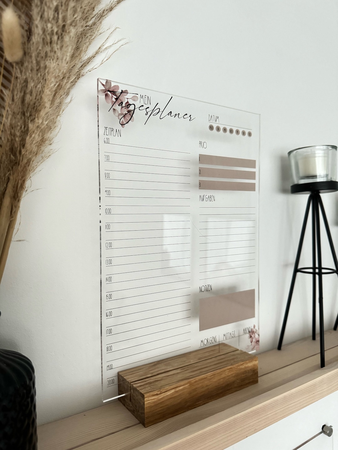 Acrylic Glass Daily Plan Wipeable Daily Planner A3 A4 Reusable Organize ...