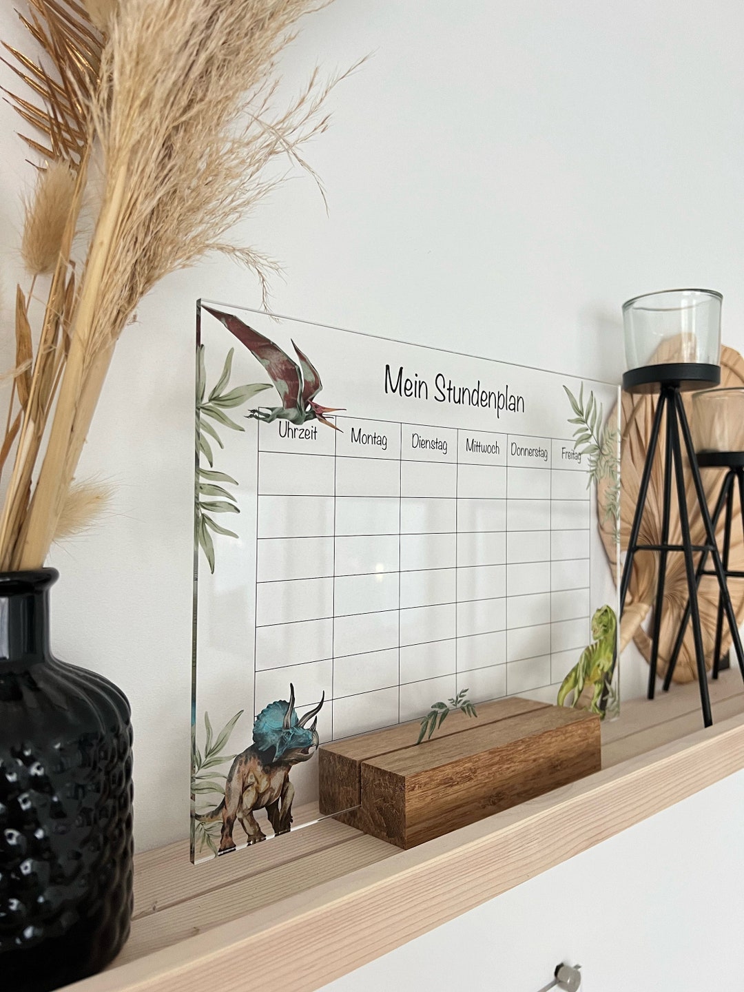 Wipe-clean Timetable Personalized Timetable Student Plan Acrylic Glass ...