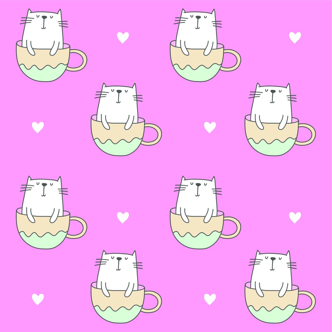 Cute Animal Print Wallpaper - Digital Animal Art Wallpaper - Safari ...