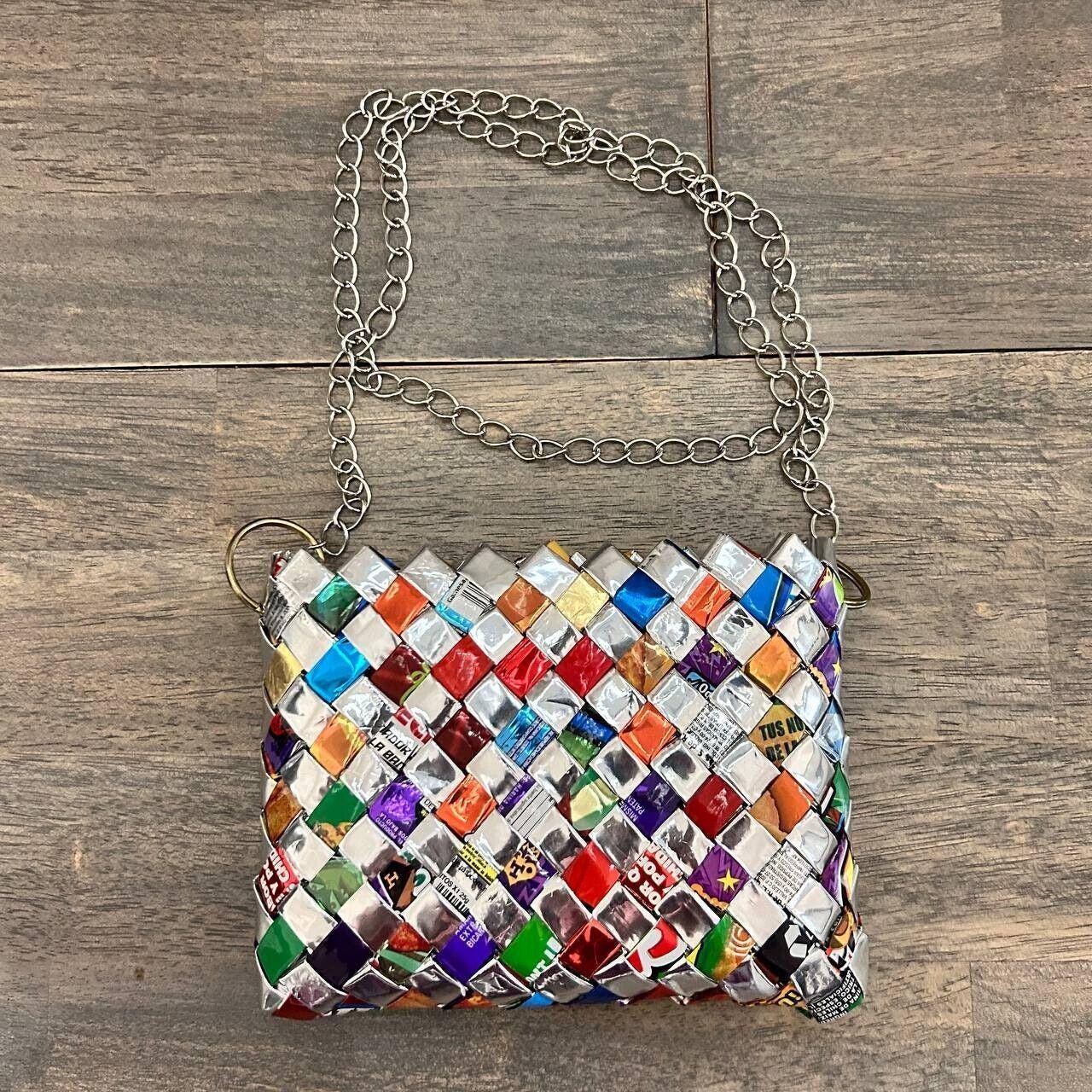 Vintage Recycled Candy Wrapper Custom Purse Bag W/ Metal Strap Rare ...