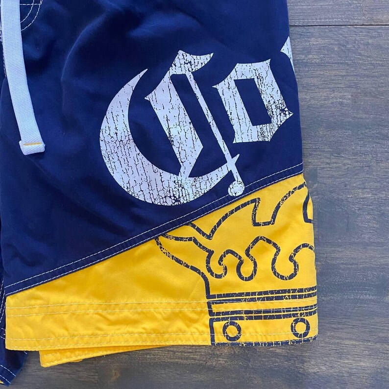 Vintage 2000s Corona Beer Logo Men's Board Swim Trunks Shorts Navy Mens ...