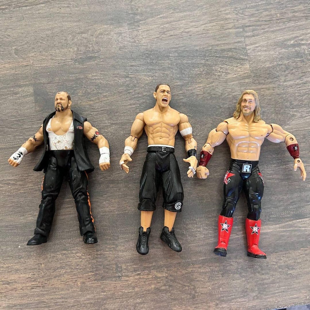 Jakks Pacific WWE John Cena Adam Copeland Tazz Wrestling Action Figure ...