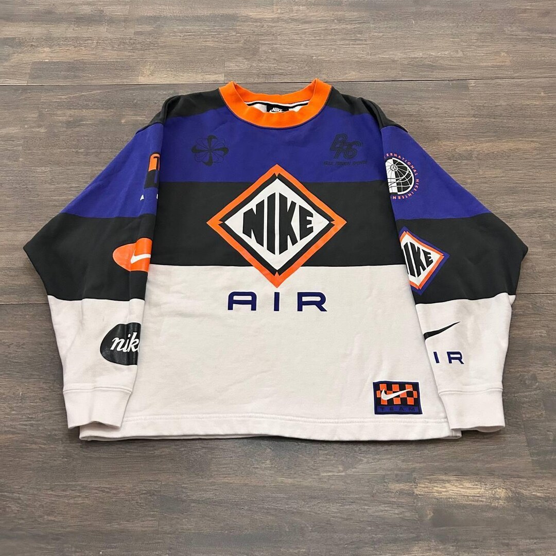 Vintage Y2K Nike Air Blue Ribbon Motocross Sports Sweatshirt Retro Size S - Etsy