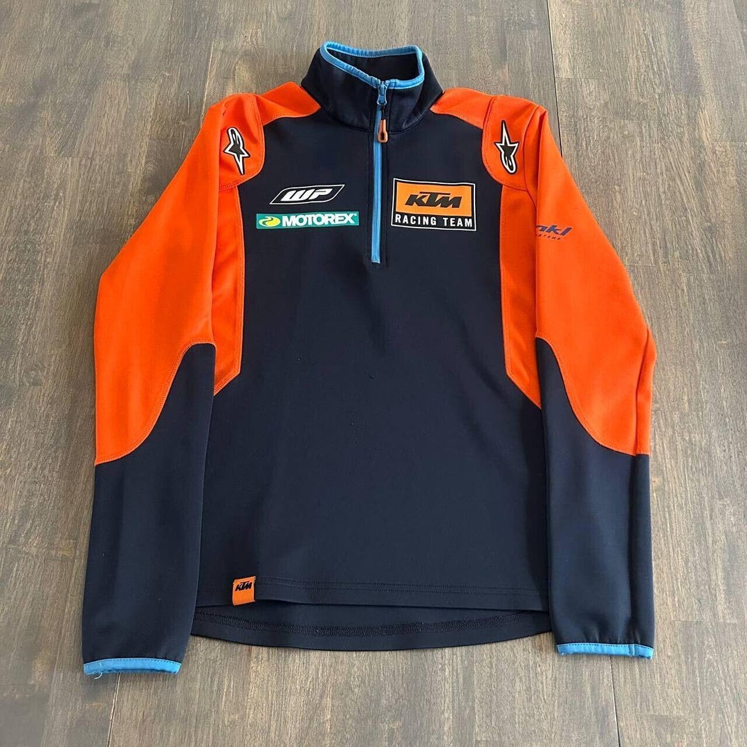KTM Racing Team Alpinestars Y2K 1/4 Zip Thin Motocross Sweater Mens ...