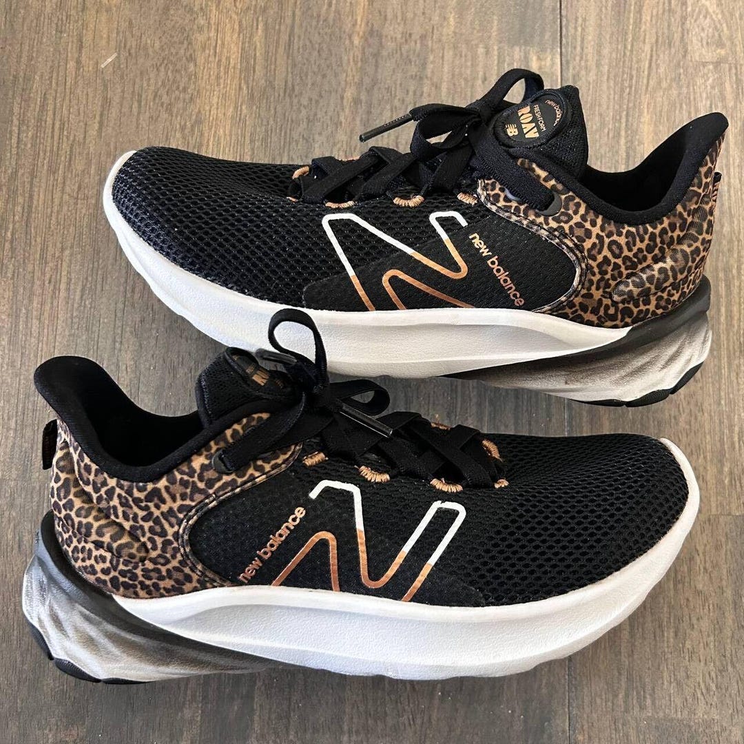 New Balance Girl's Fresh Foam Roav V2 Animal Print Running Sneaker ...