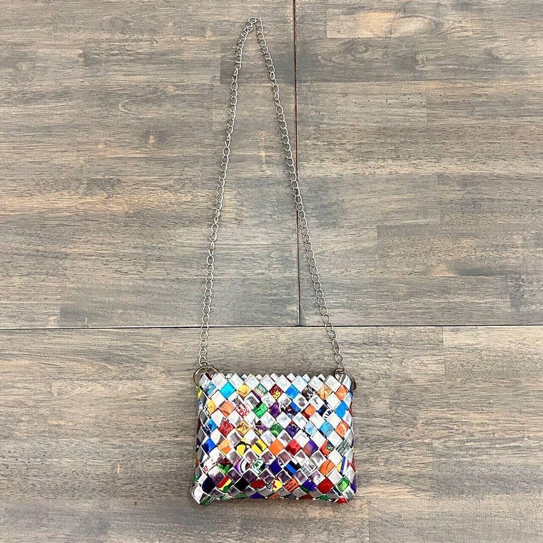 Vintage Recycled Candy Wrapper Custom Purse Bag W/ Metal Strap Rare ...
