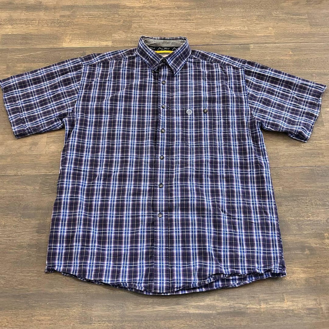 Wrangler George Strait Cowboy Cut Collection Mens XL Blue Button Front ...