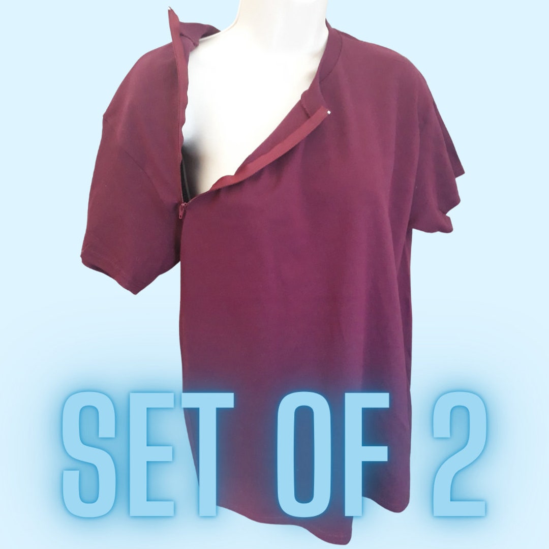Adult Right-side Port Access Shirts for Chemotherapy, Dialysis, and ...