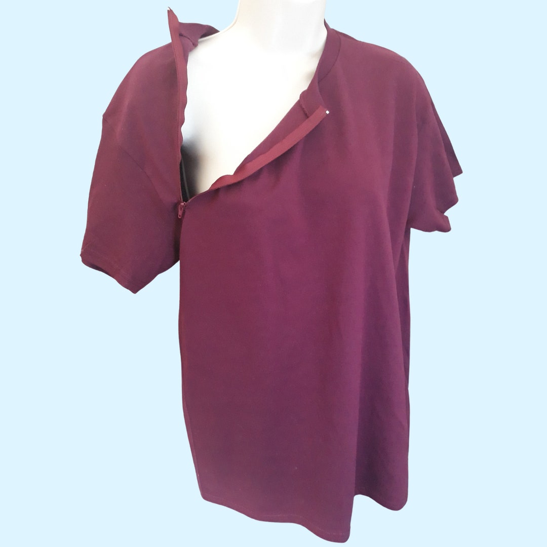 Right-side Port Access Shirt for Chemotherapy Dialysis and - Etsy