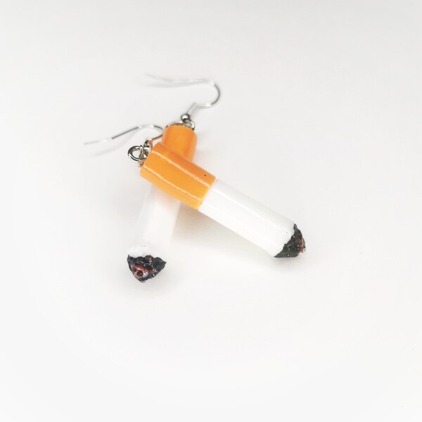 Cigarette Earrings - Etsy Australia