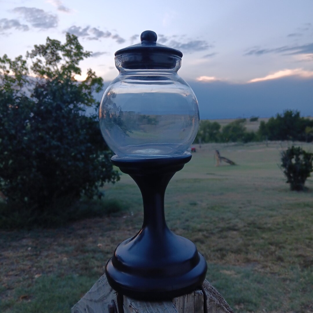 Deathtaxusa • Removable Glass Globe Shaped With Candle Stand Base Cork ...