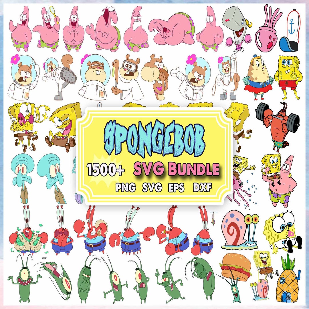 1500 Spongebob Svg Layered, Spongebob Png, Spongebob Clipart, Spongebob ...