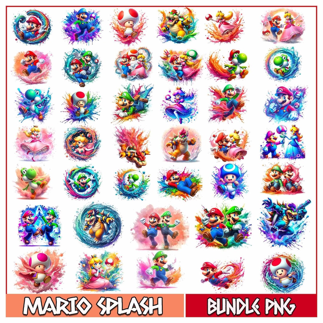 Super Mario Clipart,transparent Images, Printable Mario, Digital Mario ...
