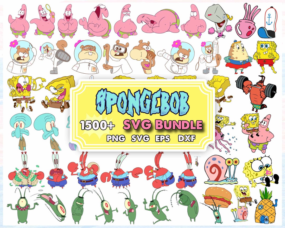 1500 Spongebob Svg Layered, Spongebob Png, Spongebob Clipart, Spongebob ...
