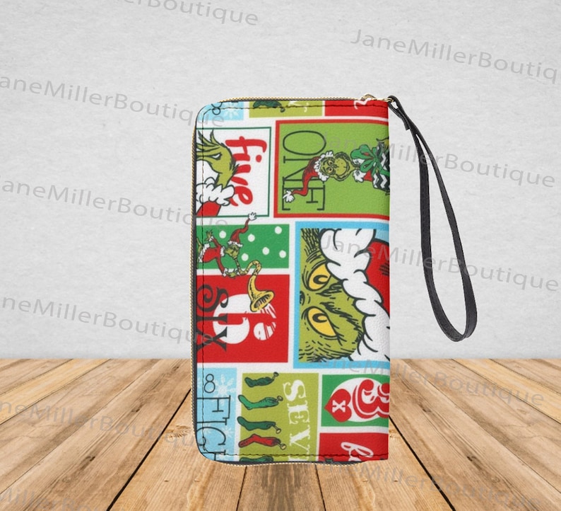 Grinch Christmas Leather Tote Bag Grinch Lover Handbag - Etsy