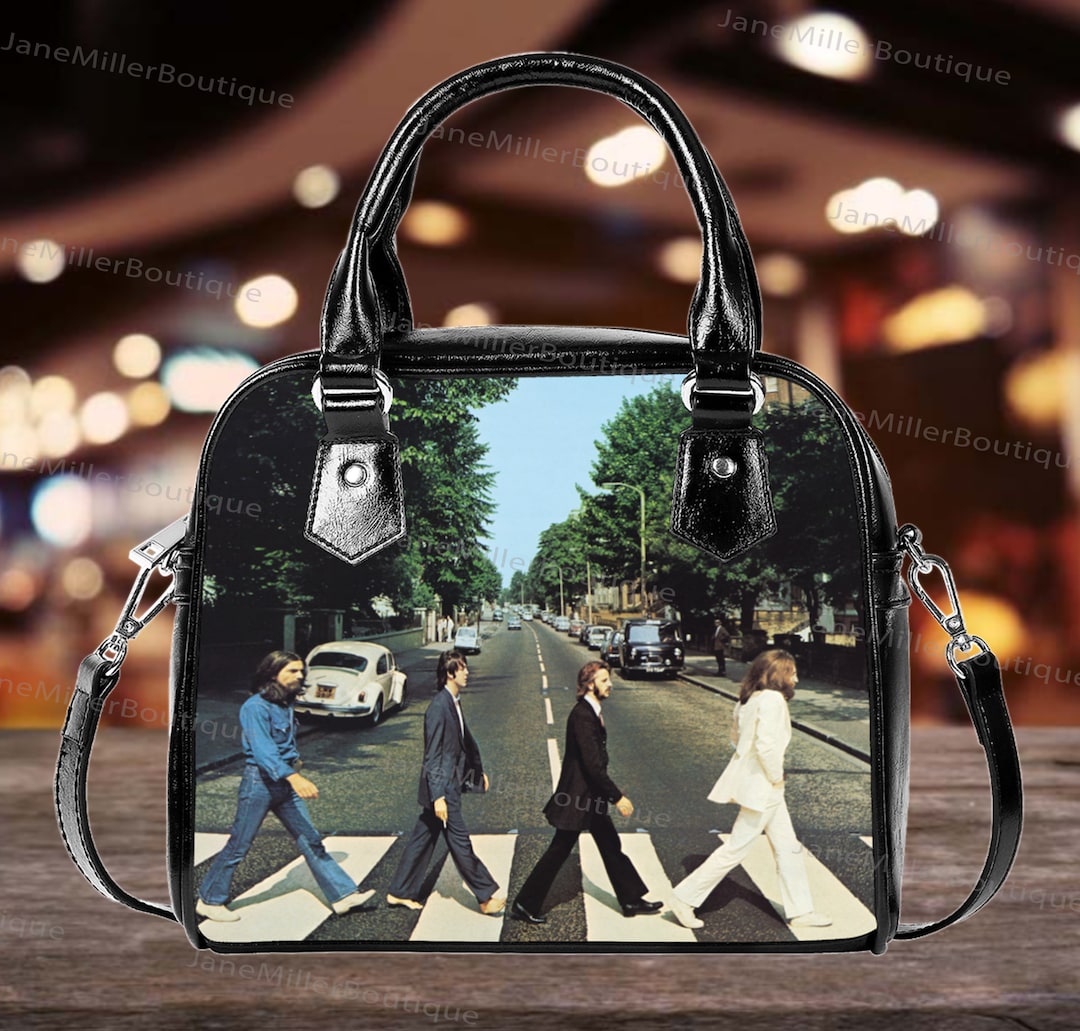 The Beatles Rock Band Leather Bag, Rock Music Handbag, Custom Leather ...