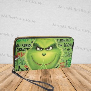 Grinch Christmas Leather Bag, Grinch Lover Handbag, Custom Leather Bag ...