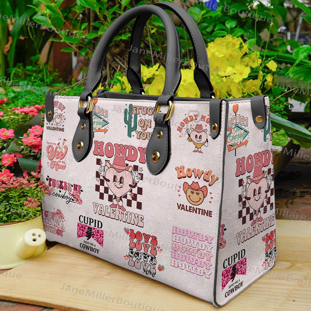 Western Valentine Cowgirl Cowboy Leather Bag Howdy Honey - Etsy