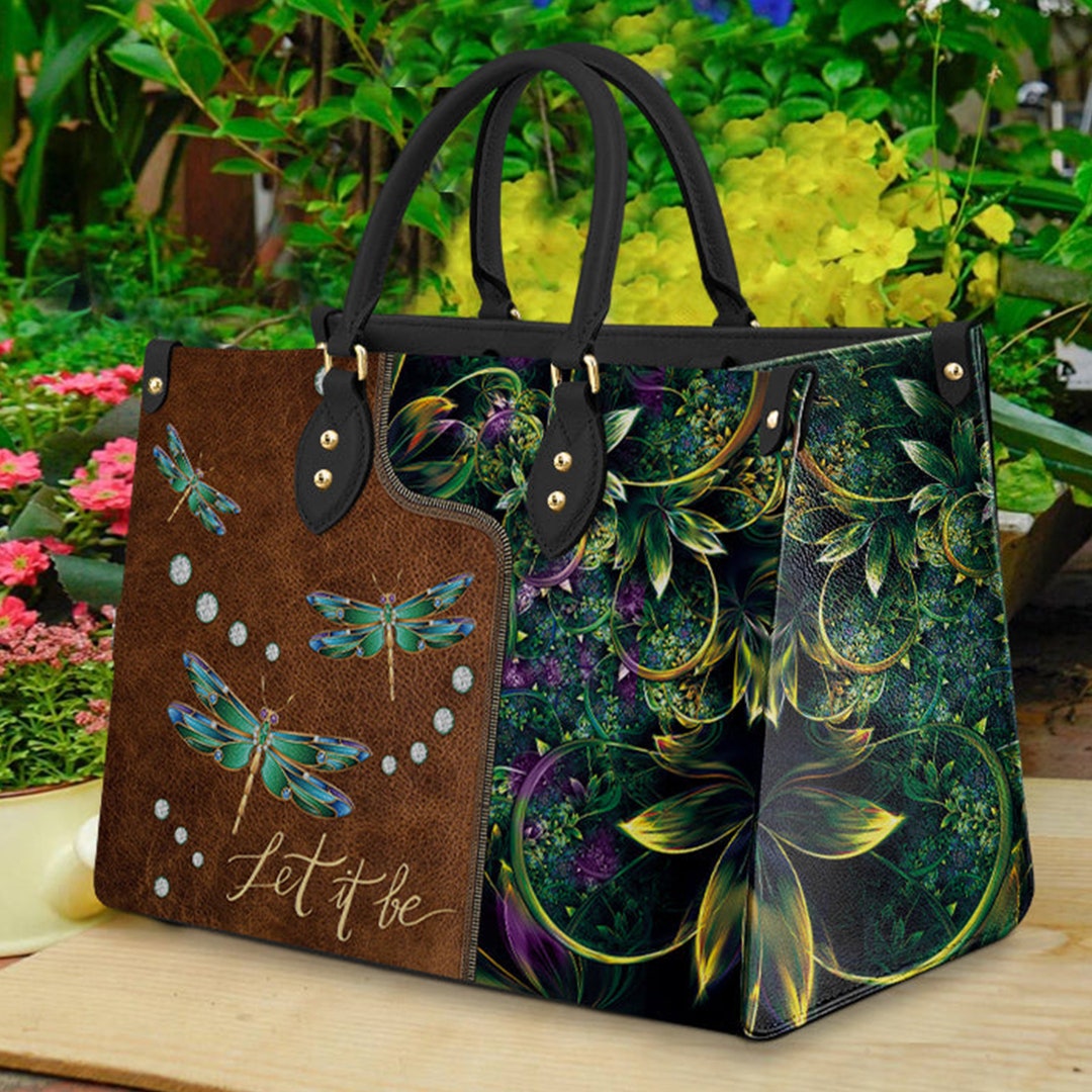 Hippie Dragonfly Leather Bag, Dragonfly Handbag, Custom Leather Bag ...