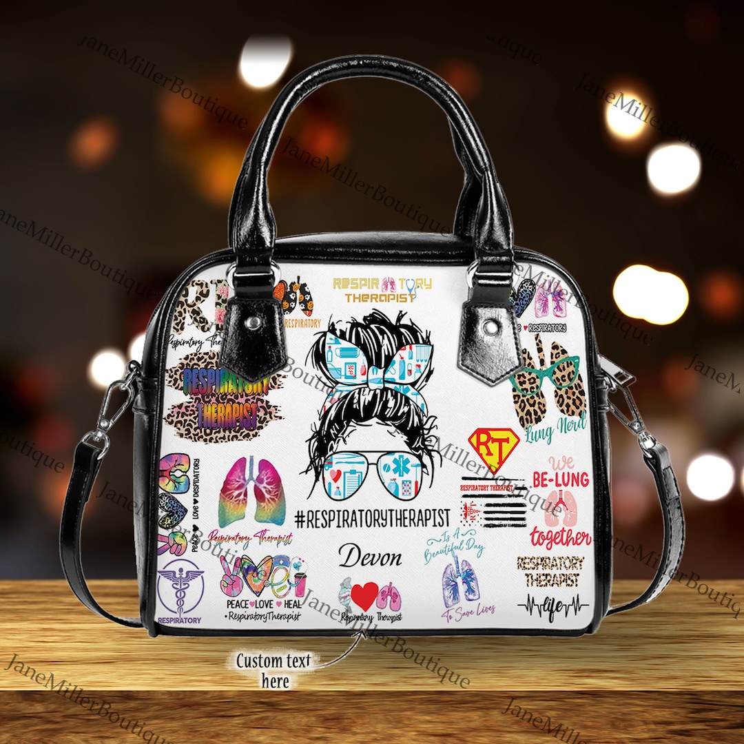 Respiratory Therapy Personalized Leather Bag Respiratory Therapist Life ...